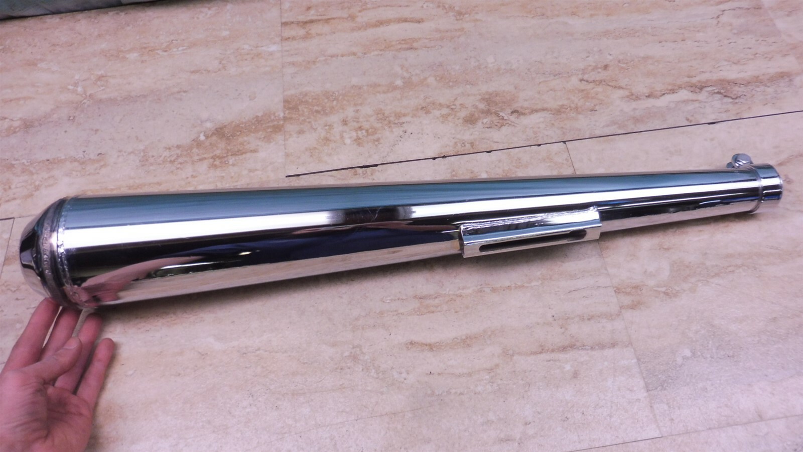 Aftermarket Dunstall Style Chrome Slip On Motorcycle Muffler Silencer ...