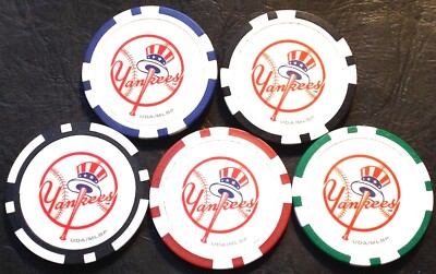 New York Yankees Poker Chip Golf Ball Marker Sample Set-Classic Chips ...