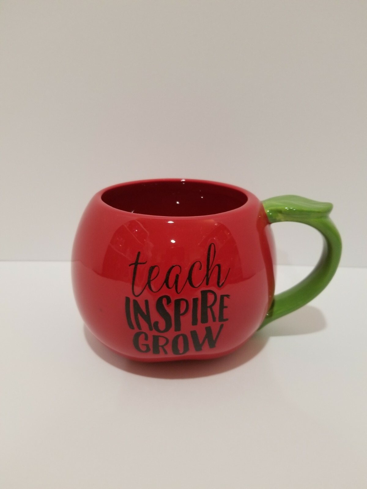 Teach • Inspire • Grow Apple Shaped Mug For Teacher Educator Gift | eBay