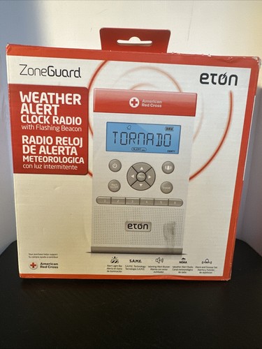 Eton American Red Cross ZoneGuard AM/FM/NOAA Radio Alarm Clock Weather ...