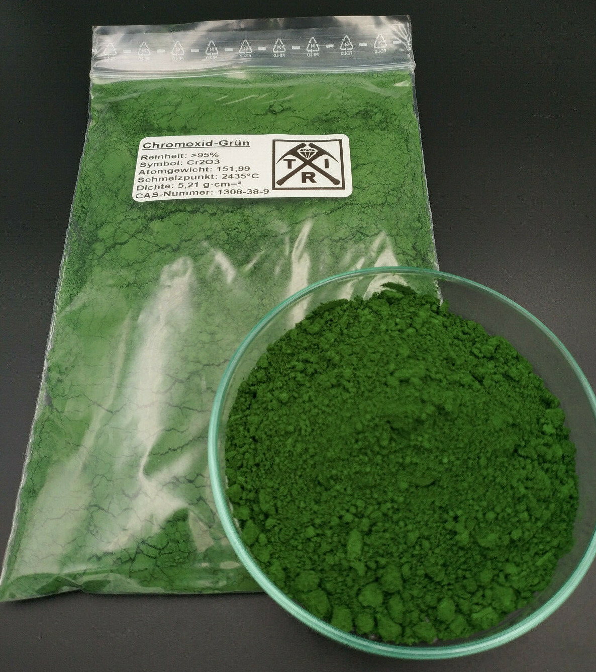 Chromoxid Pulver extrafein 100g reines Chromoxidgrün Pigment ...