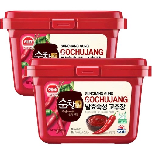 SAJO HAEPYO Korean Hot Pepper Chilli Paste Halal Gochujang 500g (Pack ...