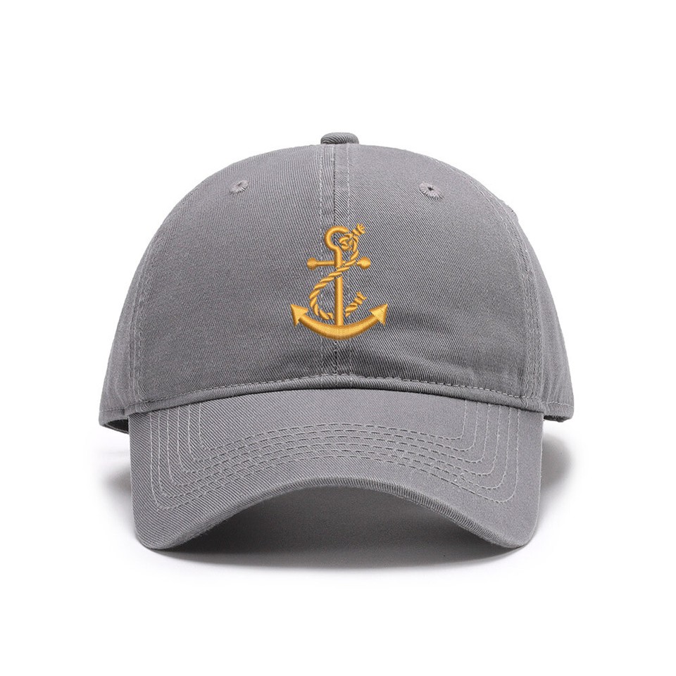 Men's Unisex Baseball Cap for Anchor Embroidery Hat Cotton Baseball ...