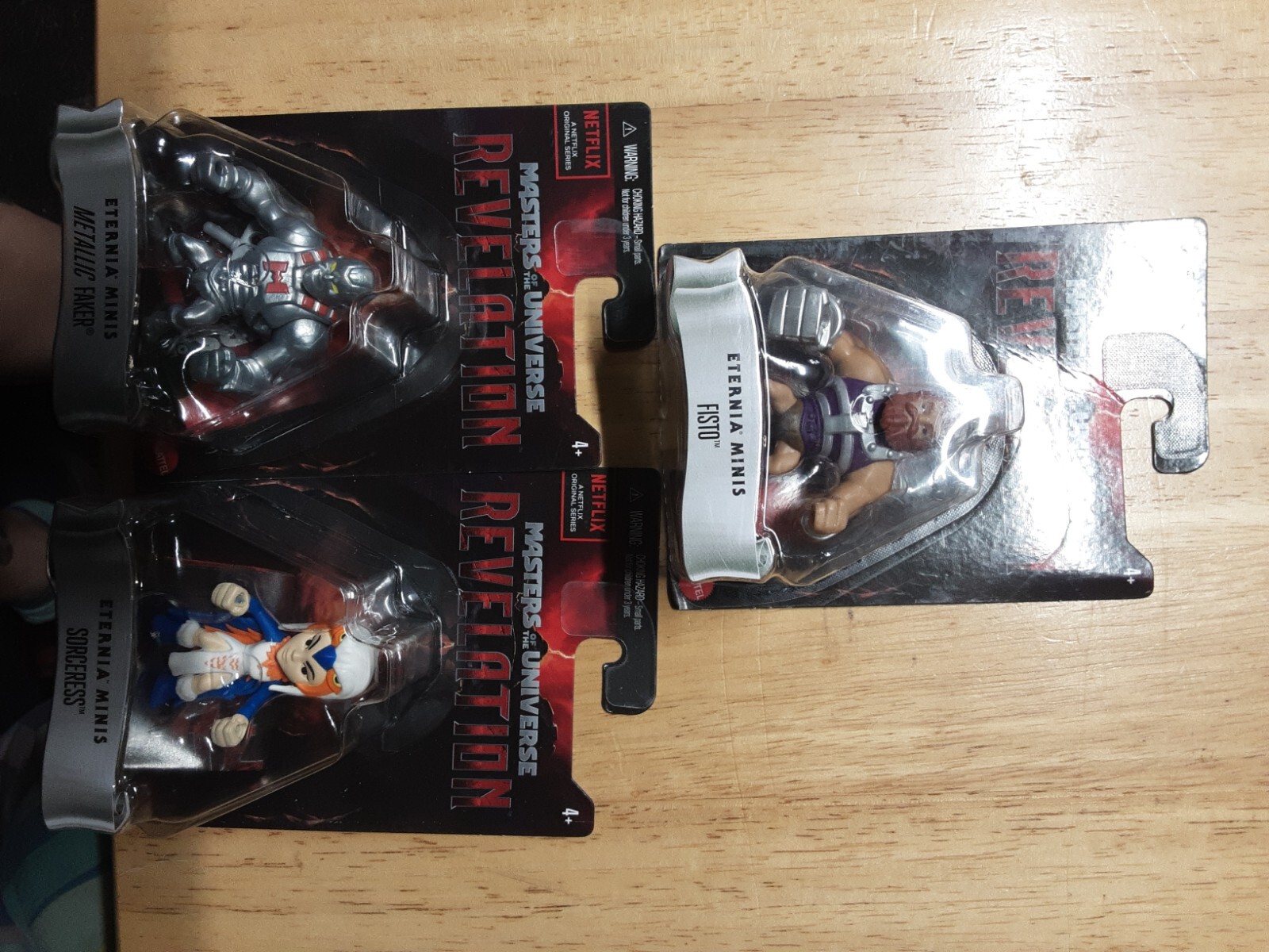 Lot Of 3 Revelation MOTU Eternia Minis Sorceress+Fisto+ Metallic Faker ...