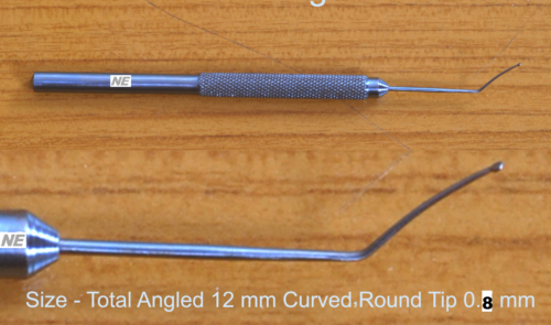 New Titanium Curved Tip Manipulator Hook Tip 0.8 mm Ophthalmic Surgical ...