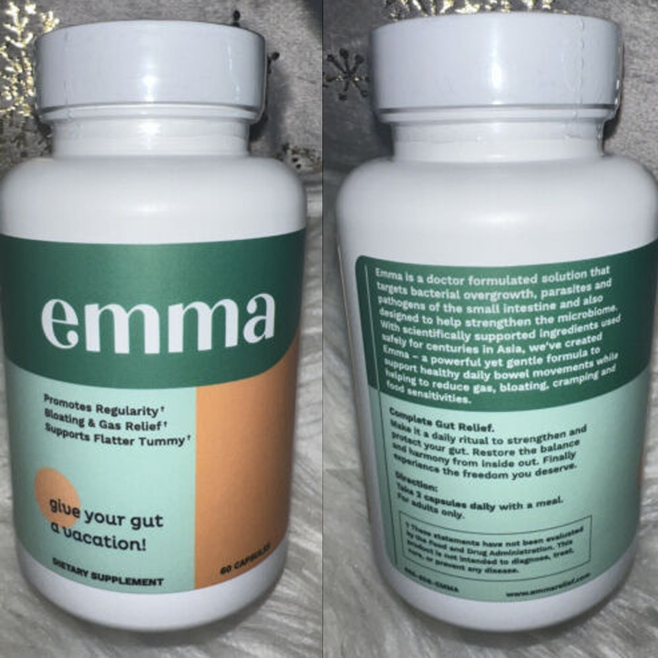 Emma Relief Supplement Keto for Gut Bloating 60 Capsules Exp 3/2027 NEW ...