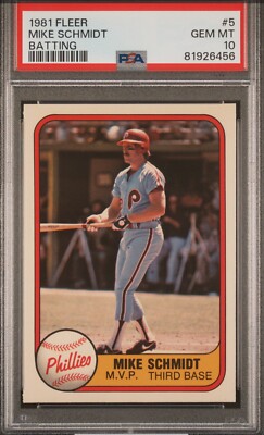 1981 Fleer — Mike Schmidt — MVP — Batting — 9th Year — 💎 MINT PSA 10 ...