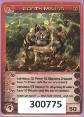 (300775) BORTH-MAJAR 55/95/95/40/50 (4 Max Stats) SUPER RARE FOIL ...