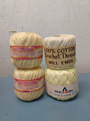 lot of 4 miscellaneous crochet thread (LL) | eBay