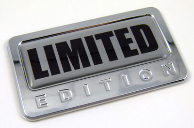 Limited Edition Chrome Emblem with domed decal Car Auto Bike Badge ...