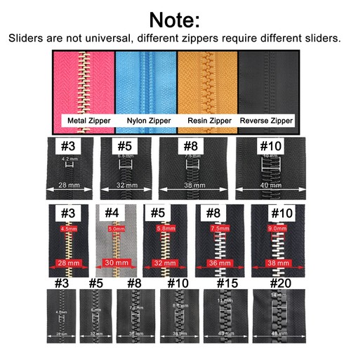 20Sets Zipper Repair Kits, #3 Retainers Box & Insertion Pins, Silver ...