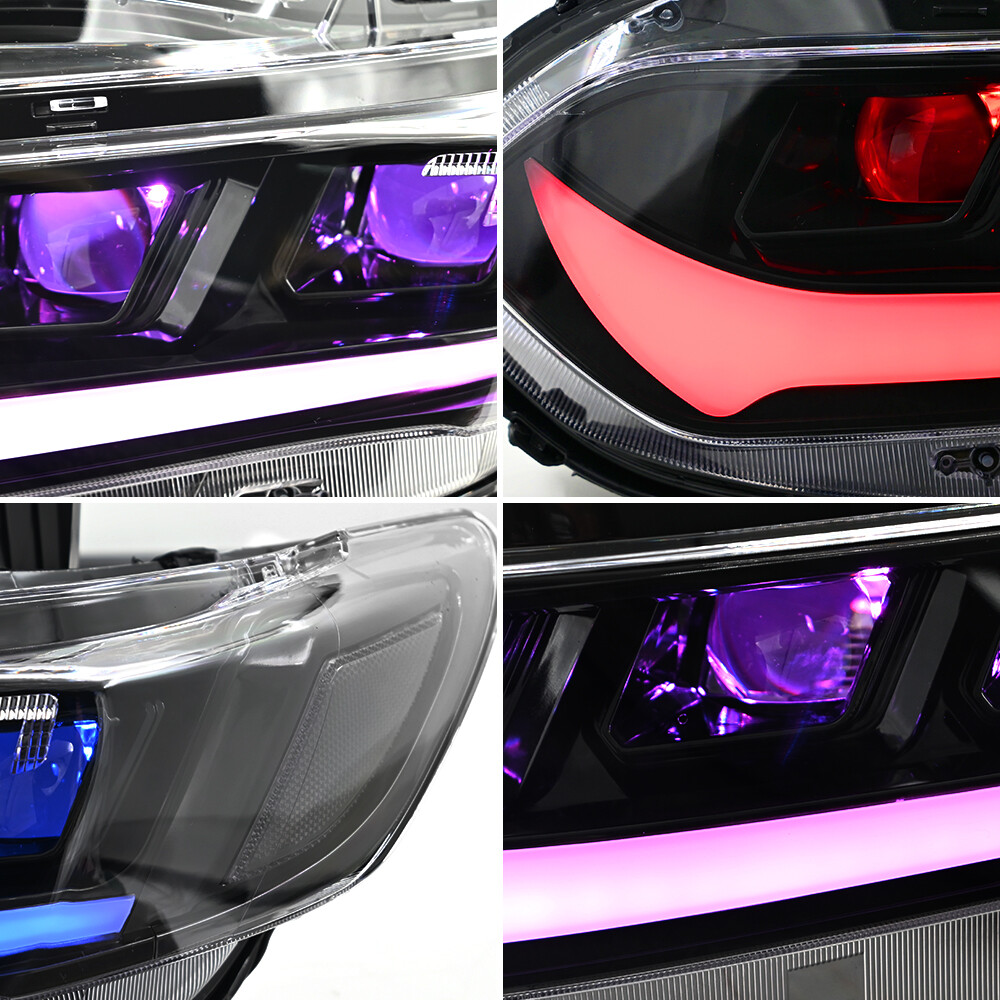 RGB LED Headlight Tail Light For Honda Accord 2018-2022 Head Rear Lamps ...