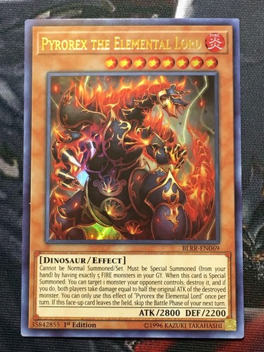 YuGiOh - Pyrorex the Elemental Lord - BLRR-EN069 - Ultra Rare - 1st ...