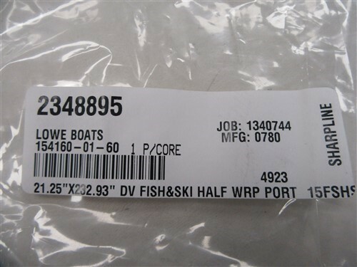 LOWE DEEP V FISH & SKI HALF WRAP PORT SIDE SELF ADHESIVE DECAL 2348895 ...