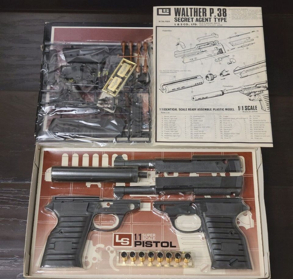 LS Walther P.38 Kit Secret Agent Type Model Kit P804:800 Japan 1:1 ...