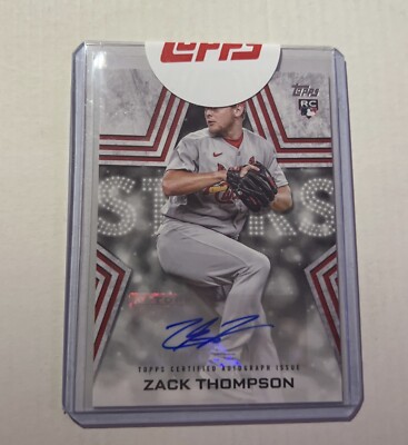2023 TOPPS BASEBALL ZACK THOMPSON BASEBALL STARS RC-AUTO ST. LOUIS ...