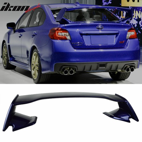 Fits 12-16 Impreza 15-21 WRX STI Style Trunk Spoiler Painted Lapis Blue ...