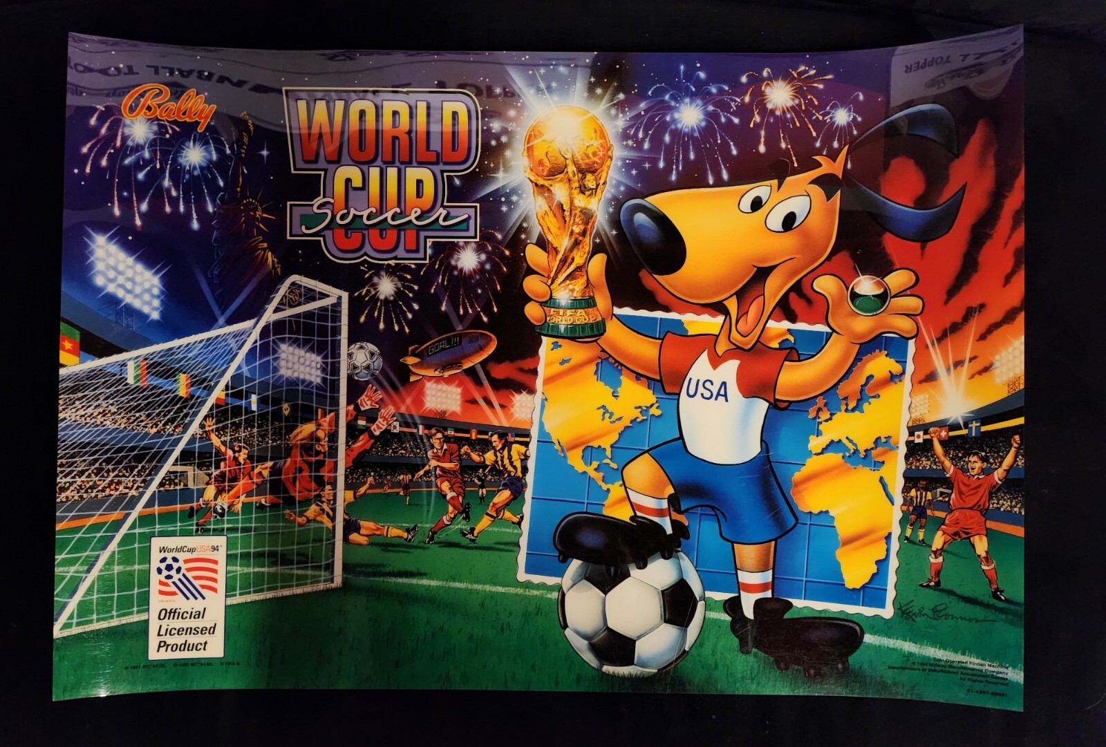 Bally World Cup Soccer Pinball Translite 94 | eBay