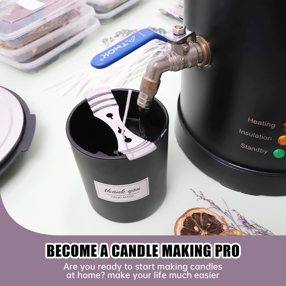 TOAUTO 8L Wax Melter Electric Melting Pot Furnace Spout for Soap Candle ...