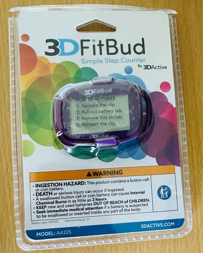 3DFitBud Simple Step Counter Walking 3D Pedometer from 3DActive with ...