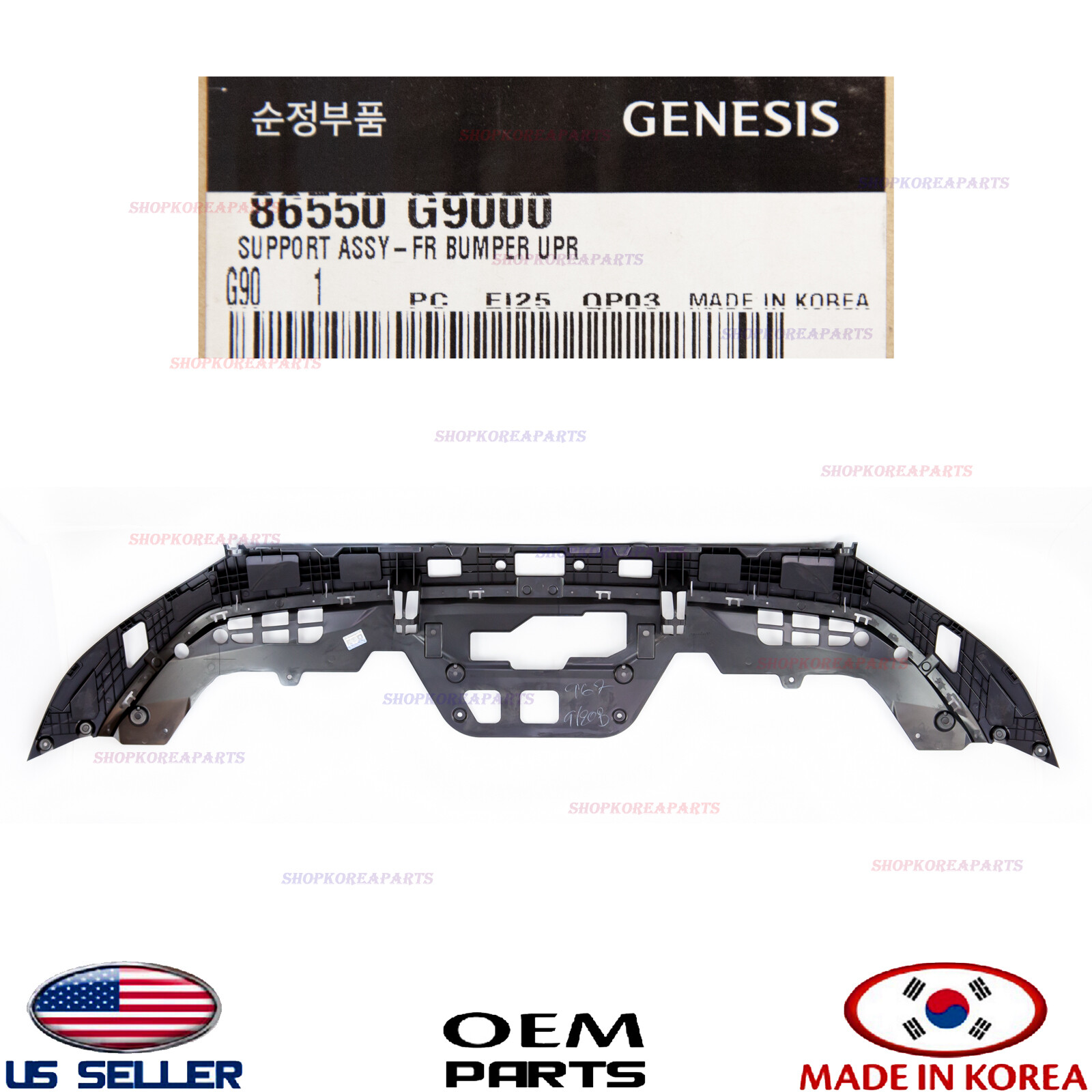 Genuine Front Bumper Upper Support OEM Genesis G70 2019-2021 86550 ...