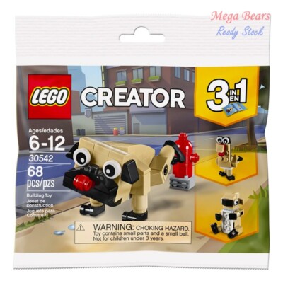 LEGO 30542 Creator 3 in 1 Cute Pug Polybag *New Sealed Package* Hard to ...