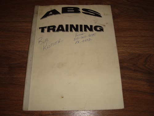ABS Training Booklet Manual Magazine Instructions | eBay
