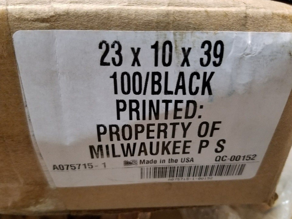 Black Bags 23x10x39 33 Gallon 100/Case - Verbiage on Bag See ...