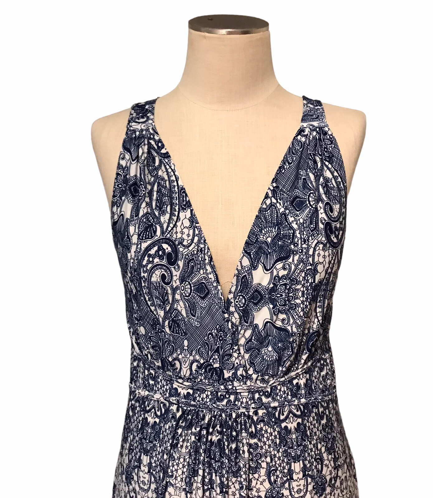 The Pyramid Collection Paisley Maxi Dress Sleeveless … - Gem