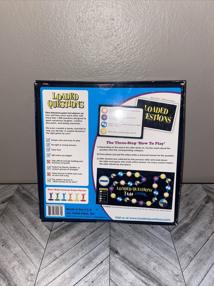 Loaded Questions Board Game Family and Party, 4-6 Players (New) | eBay