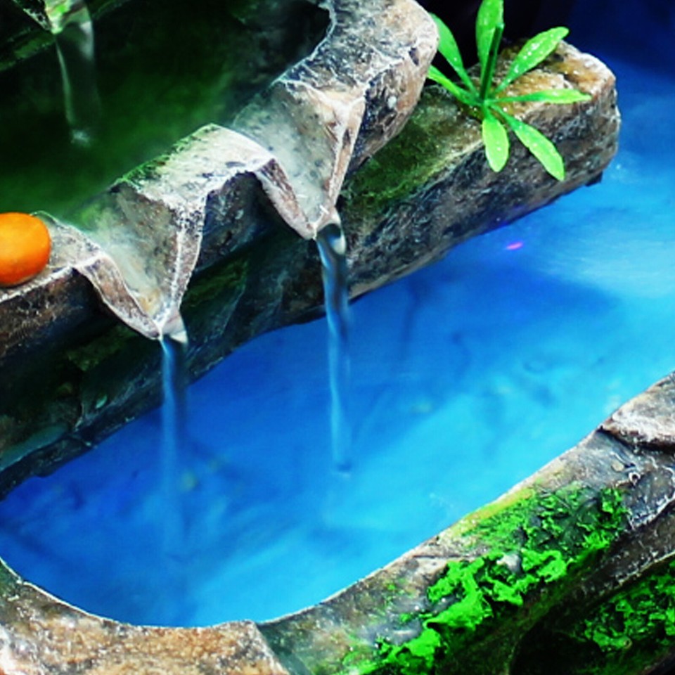 Indoor Rockery Fountain Goldfish Waterfall Feng Shui Water Sound ...