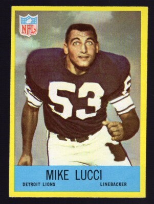 1967 NM PHILADELPHIA FOOTBALL CARD #67 ~ MIKE LUCCI DETROIT LIONS $1.88 ...