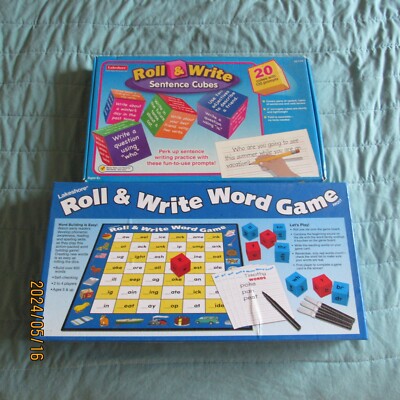 Lot 2-Lakeshore Learning-Roll & Write Word Game-Dice-Sentence Cubes ...