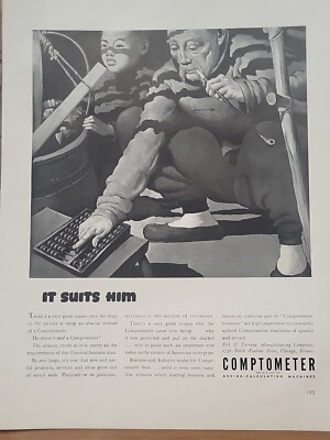 1940 Comptometer Adding Machines Fortune WW2 Print Ad Q1 Felt & Tarrant ...