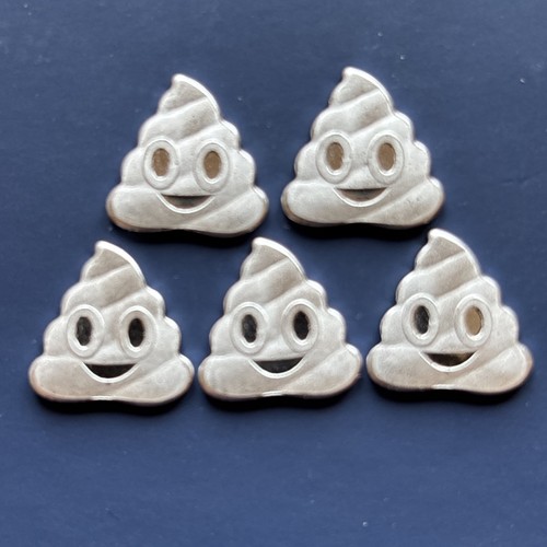 Lot Of 5 -1 Gram .999 Silver Poop Emojis. | eBay