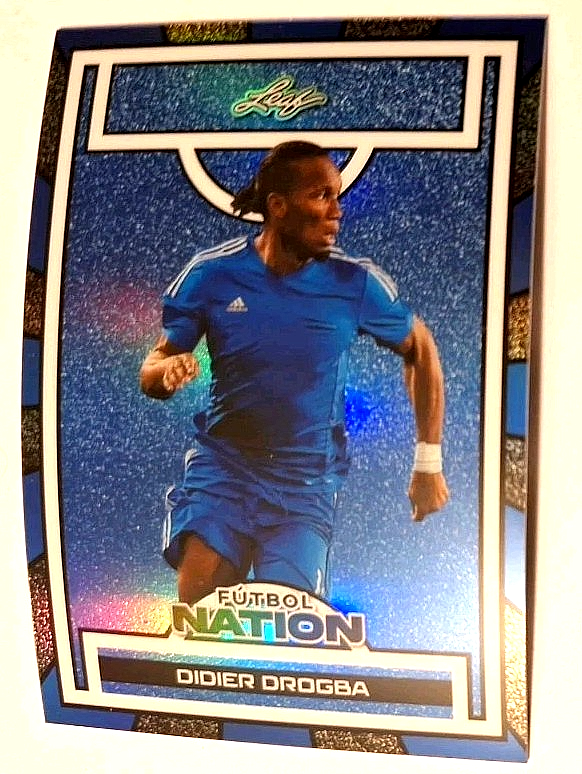 2025 Leaf Football Nation Futbol Nation Blue #FB-13 Didier Drogba #1/1 ...