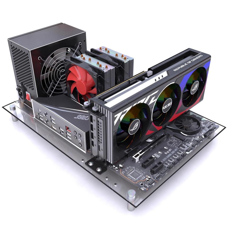 PC Test Bench Open Frame Computer Case DIY PC Case, Support ATX/M‑ATX ...