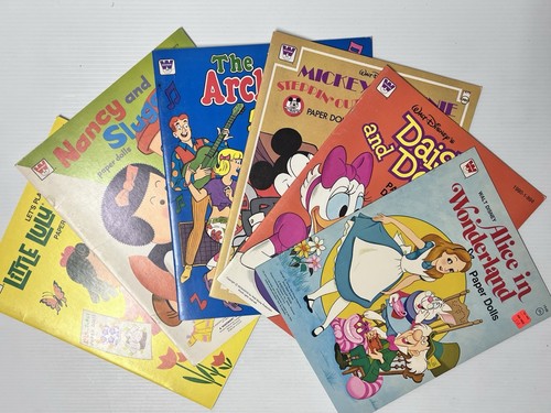 6 Lot Uncut Vintage 1970’s Original Whitman Paper DOLL CUT-OUTS Archies ...