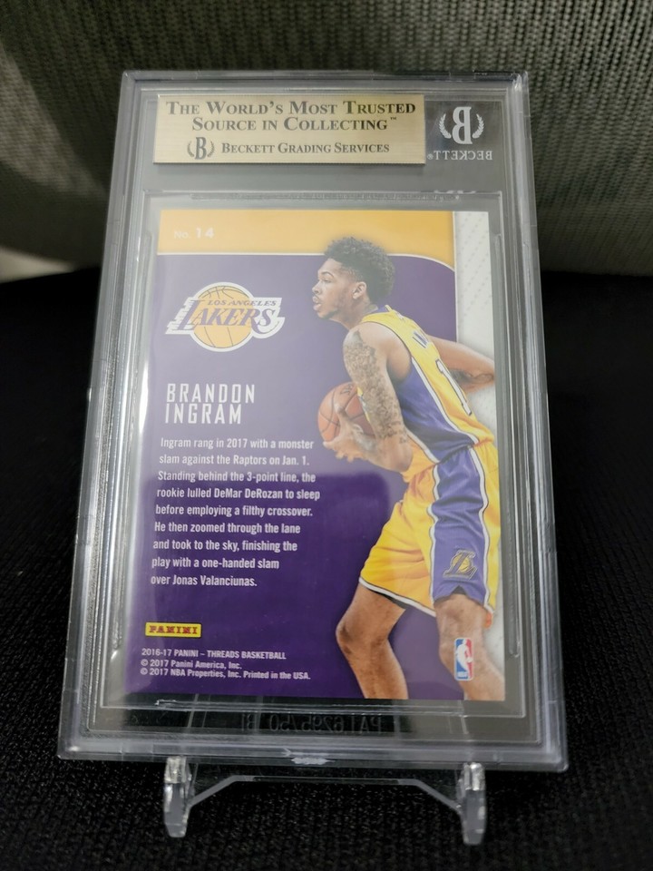 2016-17 Panini Threads Brandon Ingram ROOKS Case Hit SSP RC 14 BGS 9.5 ...