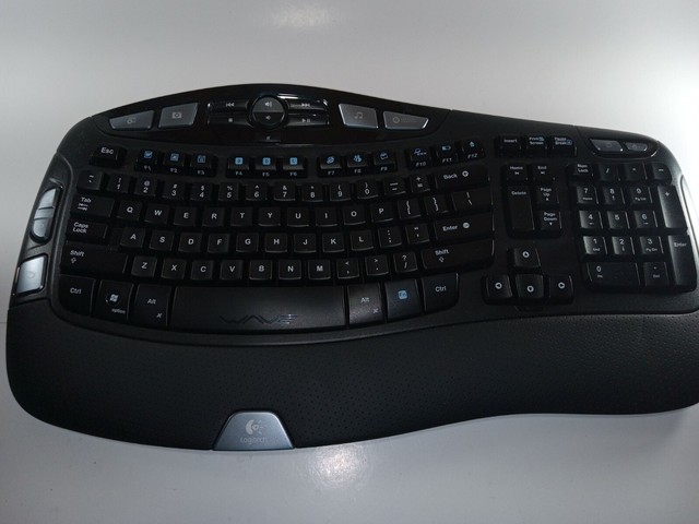 Logitech Wave Wireless Mouse Ergonomic Keyboard RF Receiver 820000396 ...