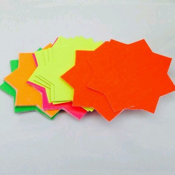 180x neon Fluorescent Stars Flash Price Display Tags Flourescent Labels ...