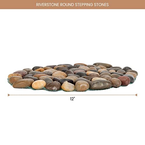 - 12” Riverstone Round Stepping Stones - Set of Three 3 - Yard ...