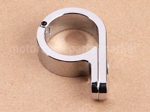 Chrome Universal Motorcycle Handlebar Mounts Clamp Clock 32mm 1 1/4 ...