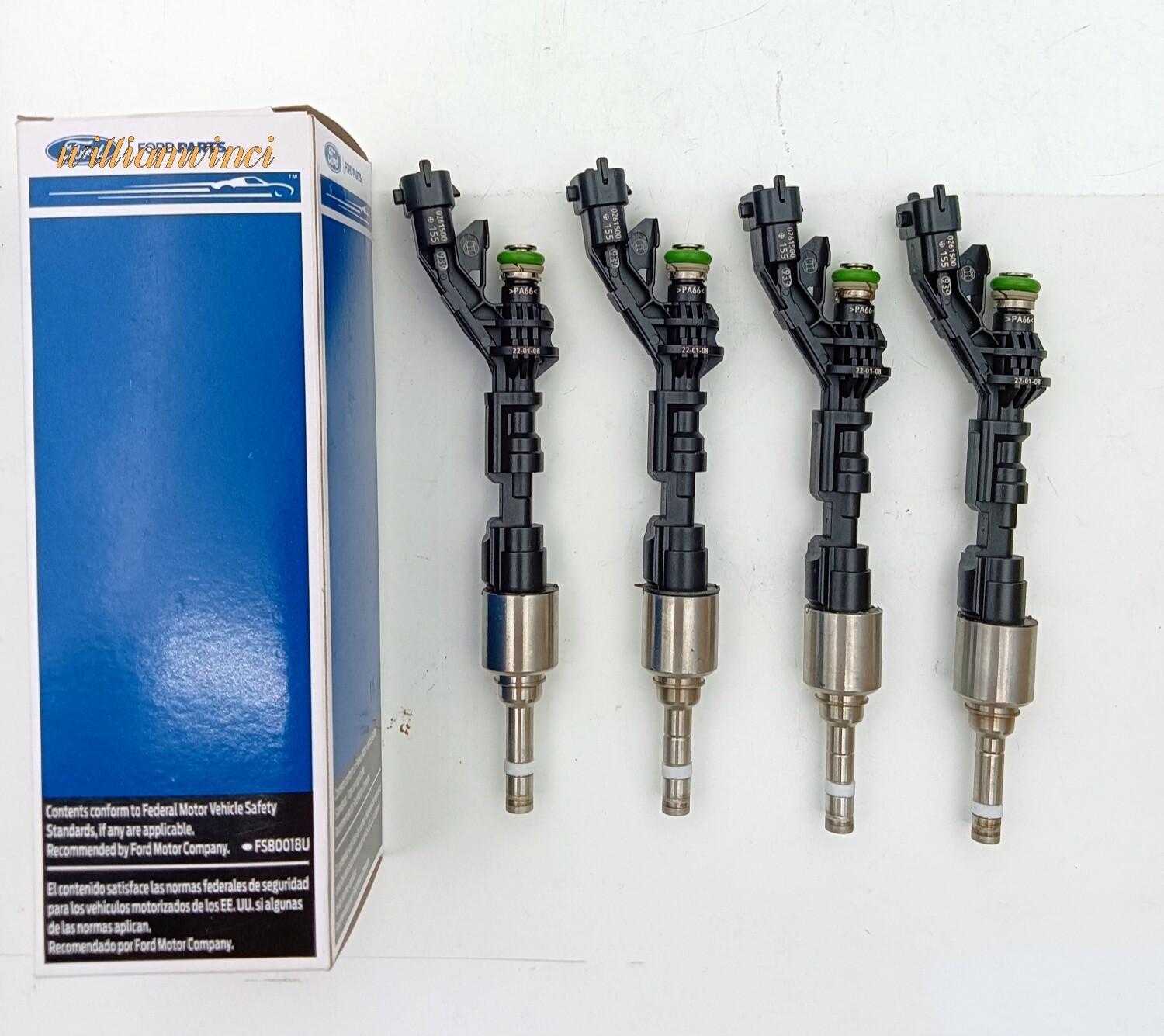 CJ5G9F593AA 4X Fuel Injectors For Ford Fiesta Transit Fusion 1.6L Turbo ...
