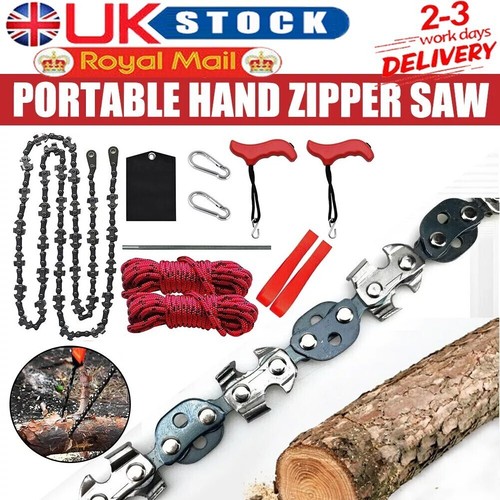 53 inch 68 Teeth Rope Saw High Reach Tree Limb Hand Rope Chain Saw ...