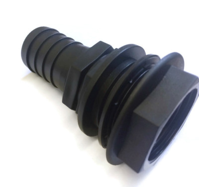 Large Flange Water Butt Hose Connector Straight 1" Thread x 25mm Hose ...