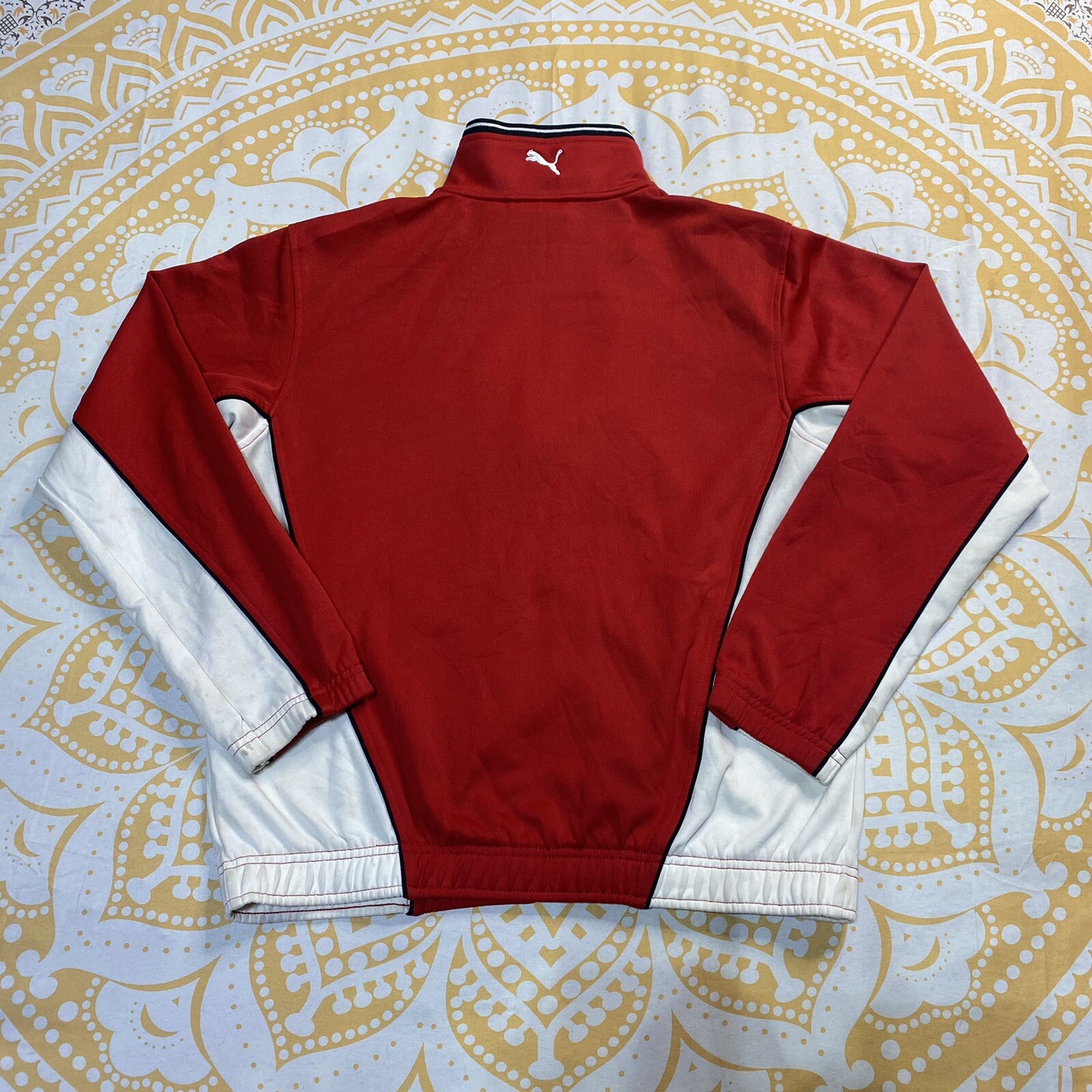 Puma Tracksuit Jacket Red White Puma Retro Vintage Fu… - Gem