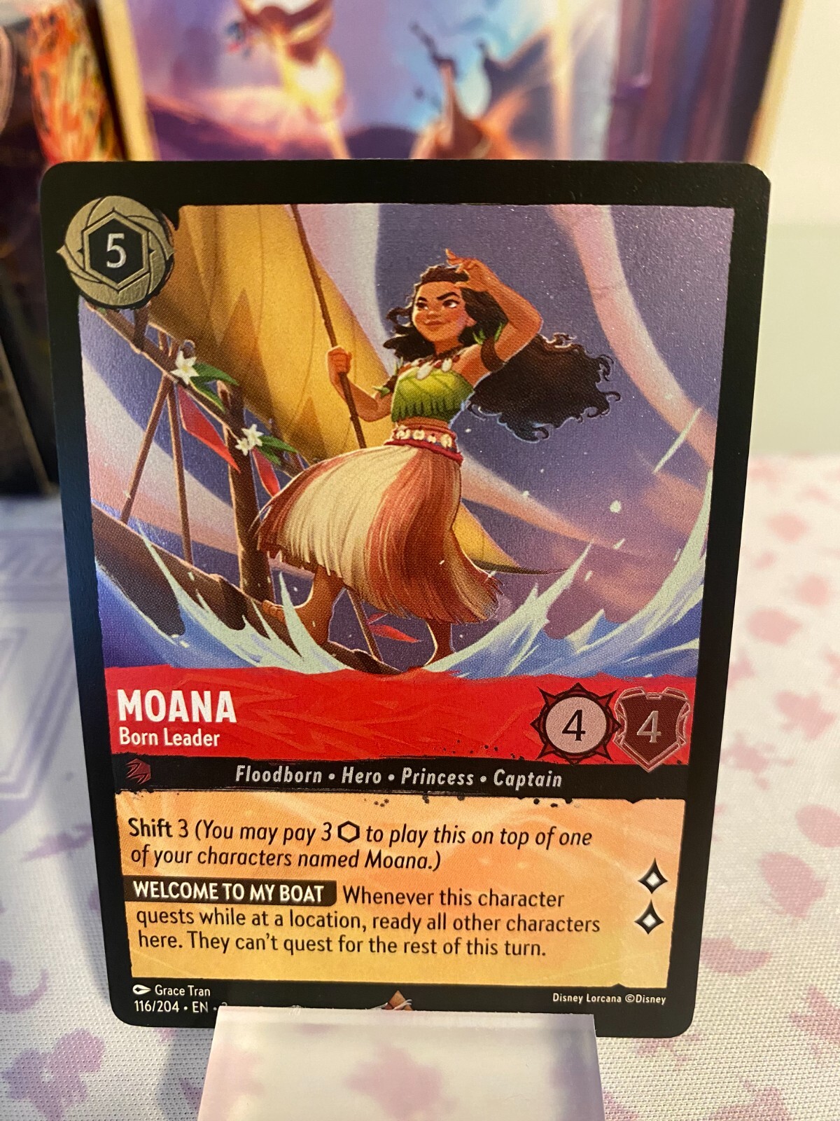 Moana, Born Leader Foil - EN3 116 - NM - Disney Lorcana TCG | eBay