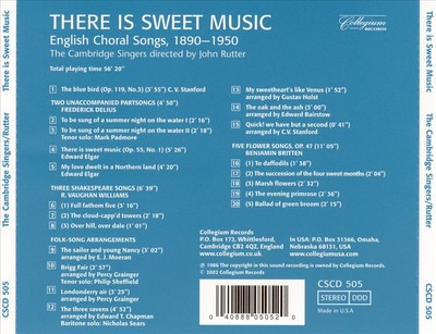 CAMBRIDGE SINGERS / JOHN RUTTER THERE IS SWEET MUSIC: ENGLISH CHORAL ...
