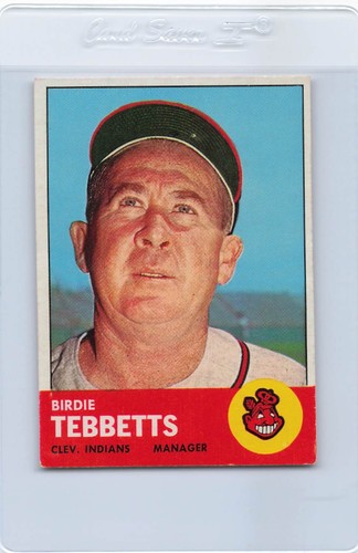 1963 Topps #48 Birdie Tebbetts Indians EX *4240 | eBay